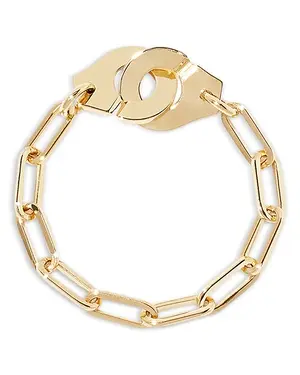 DINH VAN 18k Yellow Menottes Handcuff Chain Ring - Gold