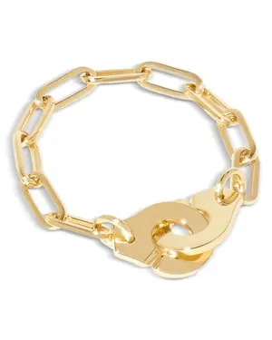 DINH VAN 18k Yellow Menottes Handcuff Chain Ring