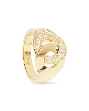DINH VAN 18k Yellow Menottes Diamond Ring - Gold