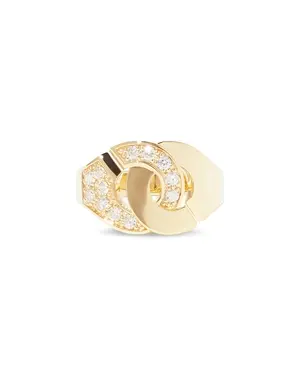 DINH VAN 18k Yellow Menottes Diamond Ring