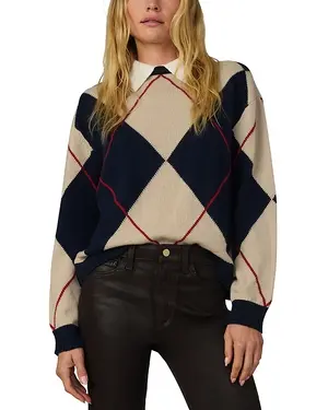 Joe's Jeans The Jude Collared Sweater - Navy Multi Argyle