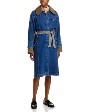 3.1 Phillip Lim Denim Combo Trench Coat