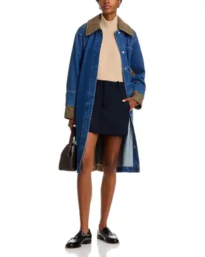 3.1 Phillip Lim Denim Combo Trench Coat