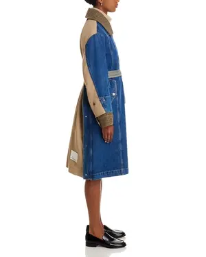 3.1 Phillip Lim Denim Combo Trench Coat