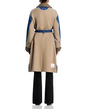 3.1 Phillip Lim Denim Combo Trench Coat