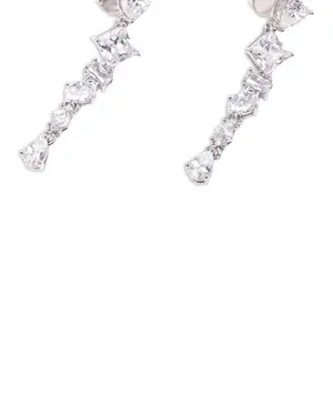 Maje Precieux Cascade Rhinestone Linear Drop Earrings