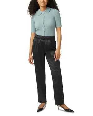 Hue Satin Wide-leg Leggings