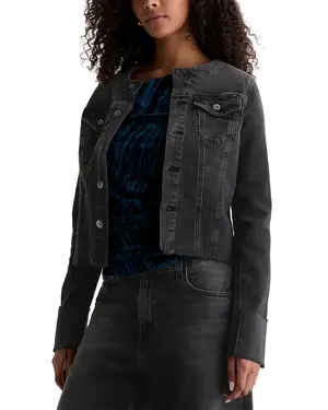 Ag Robyn Collarless Denim Jacket - Nebula