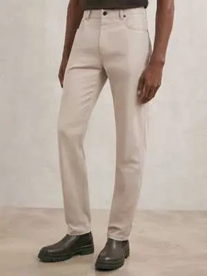 REISS Canterbury Slim-fit Trousers - Stone