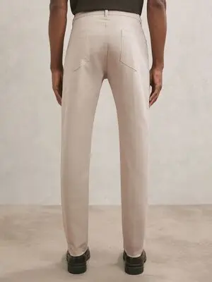 REISS Canterbury Slim-fit Trousers - Stone