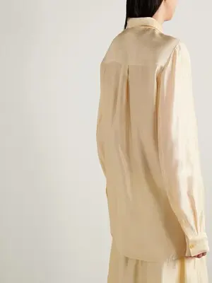 Khaite Auryn Satin-twill Shirt