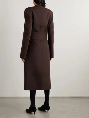 Khaite Jelson Belted Wool-felt Coat