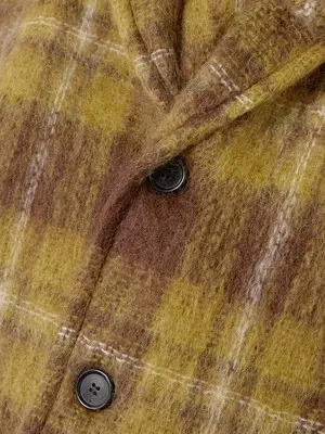 Loewe Scarf-detailed Checked Mohair And Wool-blend Jacket