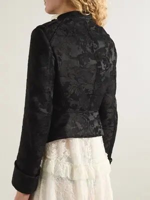 Chloé Velvet-jacquard Military Jacket