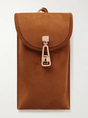 Gabriela Hearst Suede Sunglasses Pouch - Brown