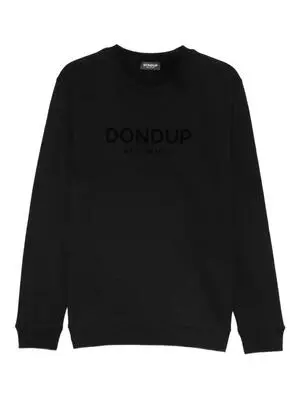 DONDUP Flocked-logo Sweatshirt - Black