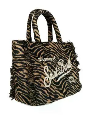 MC2 SAINT BARTH Colette Zebra-print Tote Bag - Neutrals