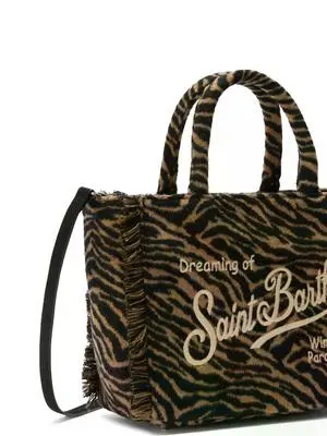 MC2 SAINT BARTH Colette Zebra-print Tote Bag - Neutrals