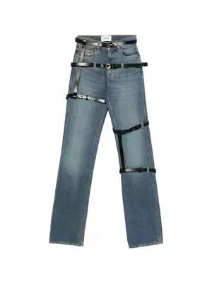 Coperni Multi-belt Five-pocket Jeans - Blue