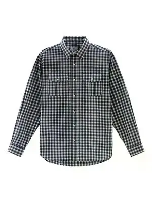 Woolrich Micro-checked Cotton Shirt - Blue