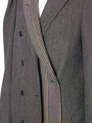 Kolor Herringbone Panelled Overcoat