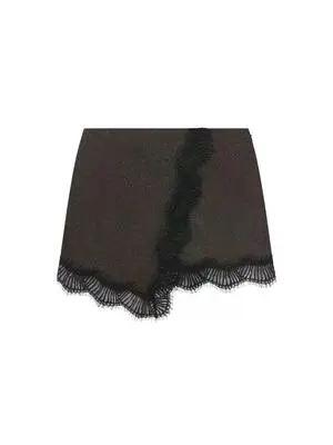 A.L.C. Sophia Lace-trim Mini Skirt - Brown