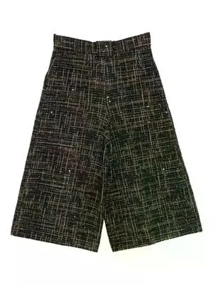 Rochas Sequin-embellished Checked Trousers