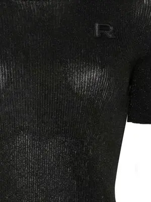 Rochas Logo-appliqué Knitted T-shirt - Black