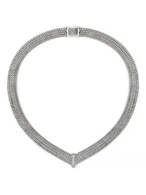 John Hardy Sterling Icon Link Diamond Chain Necklace - Silver