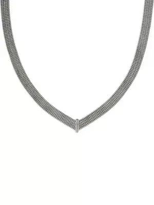 John Hardy Sterling Icon Link Diamond Chain Necklace