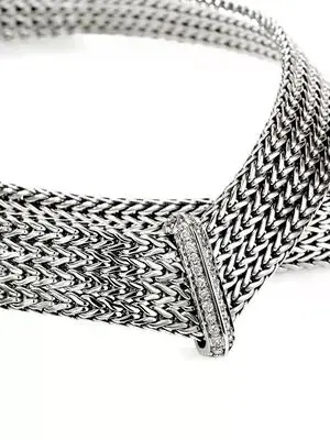 John Hardy Sterling Icon Link Diamond Chain Necklace