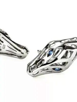 John Hardy Sterling Naga Sapphire Earrings - Silver