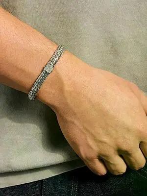 John Hardy Sterling Icon Diamond Bracelet