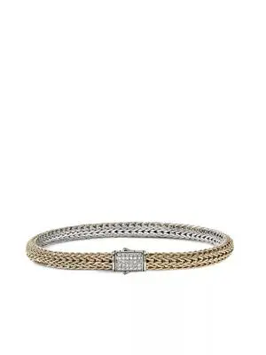 John Hardy 14k Yellow Gold And Sterling Icon Diamond Bracelet - Silver