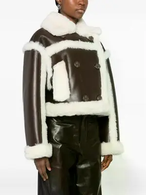STAND STUDIO Button-fastening Shearling Jacket