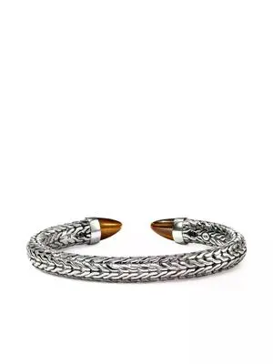 John Hardy Sterling Spear Tiger's Eye Cuff Bracelet
