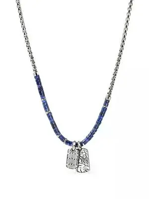John Hardy Sterling Lapis Lazuli Tag Necklace - Silver