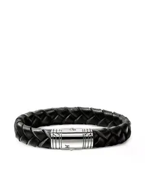 John Hardy Braided Leather Bracelet - Silver