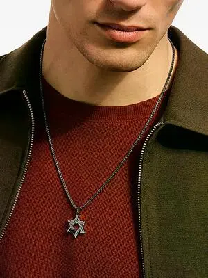 John Hardy Silver Star Of David Pendant Necklace - Grey