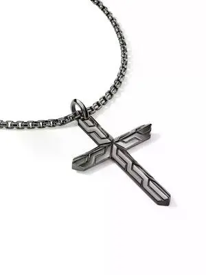John Hardy Silver Icon Cross Pendant Necklace