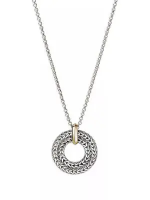 John Hardy John Hardy Sterling Silver And 14K Yellow Gold Icon Link Pendant Necklace Silver