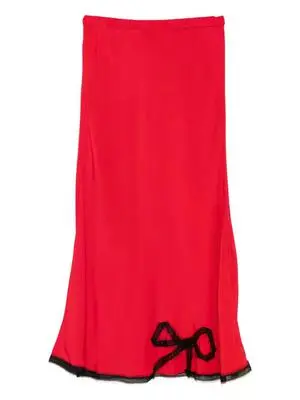 Rochas Bow-trim Midi Skirt