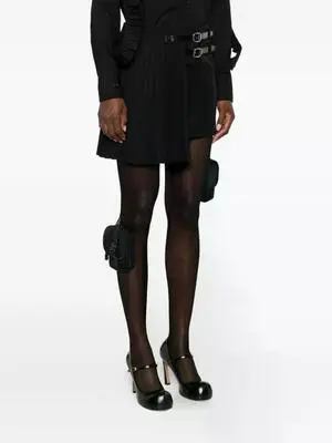 Coperni Pleated Belted Mini Skirt - Black
