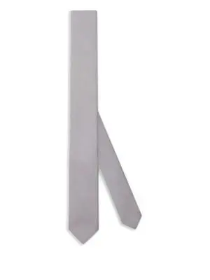 Gucci Crepe-Effect Neck Tie Grey