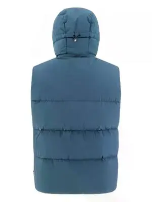 Herno Hooded Zip Gilet - Blue