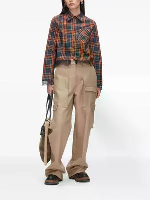 3.1 Phillip Lim Plaid Lace Trimmed Shirt