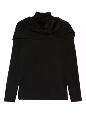 Sú Draped High-neck Top