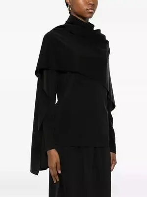 Sú Draped High-neck Top