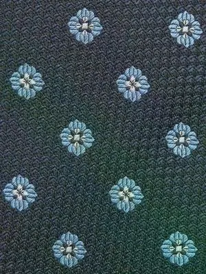 Zegna Floral-pattern Silk Neck Tie - Blue