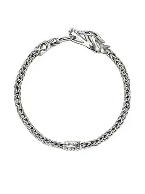 John Hardy Sterling Naga Diamond And Sapphire Bracelet